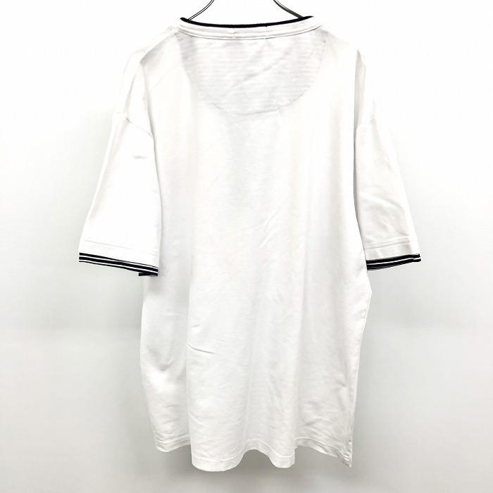 VILLAND ビランド 3L 2XL メンズ リブ Tシャツ レイヤードカラー ヘンリーネック×丸首 ボーダー 半袖 ホワイト×ネイビー×レッド 白 : Undo Rowa ヤフー店 ...