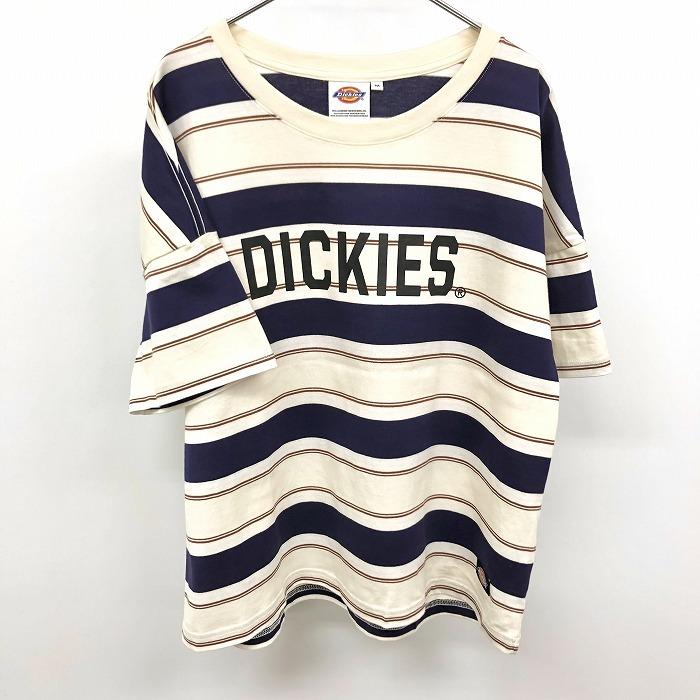 Dickies ディッキーズ Tシャツ オーバーサイズ ボーダー ロゴ 半袖 綿100% M ライトアイボリー×オフホワイト×ブラウン×ネイビー メンズ : Undo Rowa ヤフー店 ...