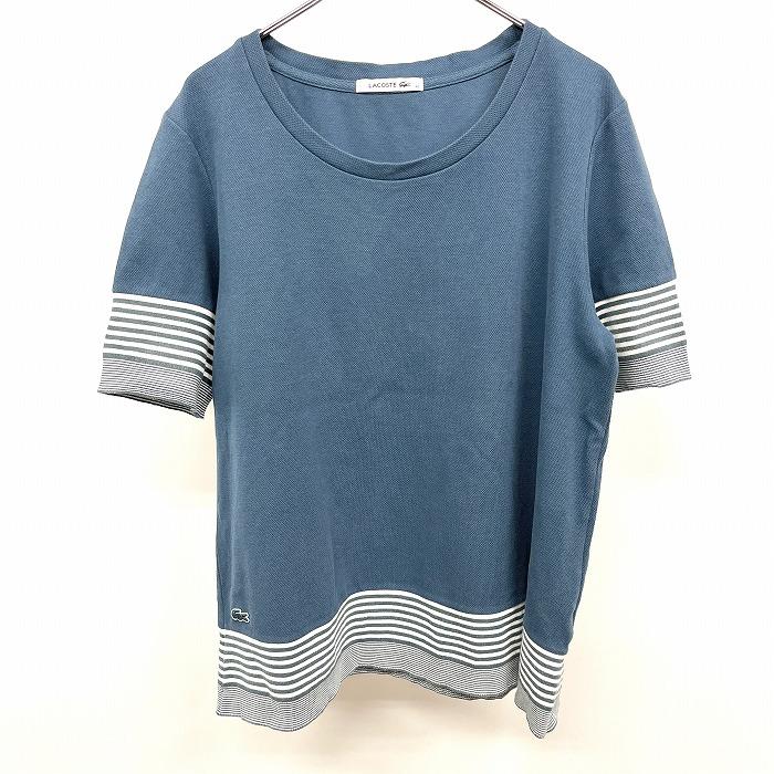 LACOSTE ラコステ Aライン鹿の子Tシャツ 半袖 ボーダー プルオーバー カットソー 綿100% コットン100% 40 ネイビー 紺×白 レディース : Undo Rowa ヤフー店 ...