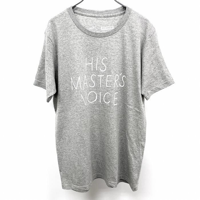 BEAMS T ビームスT|ビクター T|VICTOR Tシャツ 半袖 プリント 犬 蓄音機 HIS MASTER'S VOICE 英字 綿100% L 杢グレー 杢グレー×白 メンズ ...