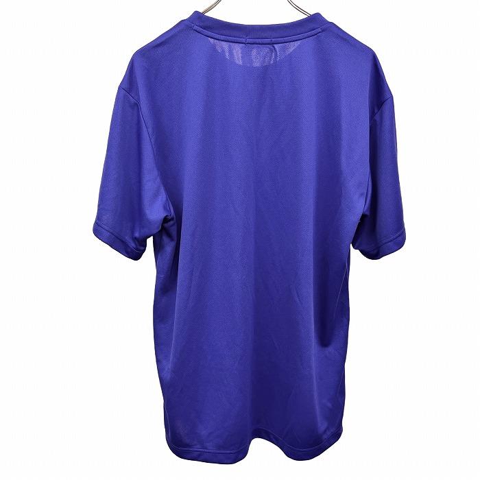 le coq sportif ルコックスポルティフ Tシャツ 鶏 鳥 刺繍 ロゴ 英字 文字 半袖 クルーネック 丸首 ポリ100% O XL LL ブルー 青×黄 メンズ : Undo ...