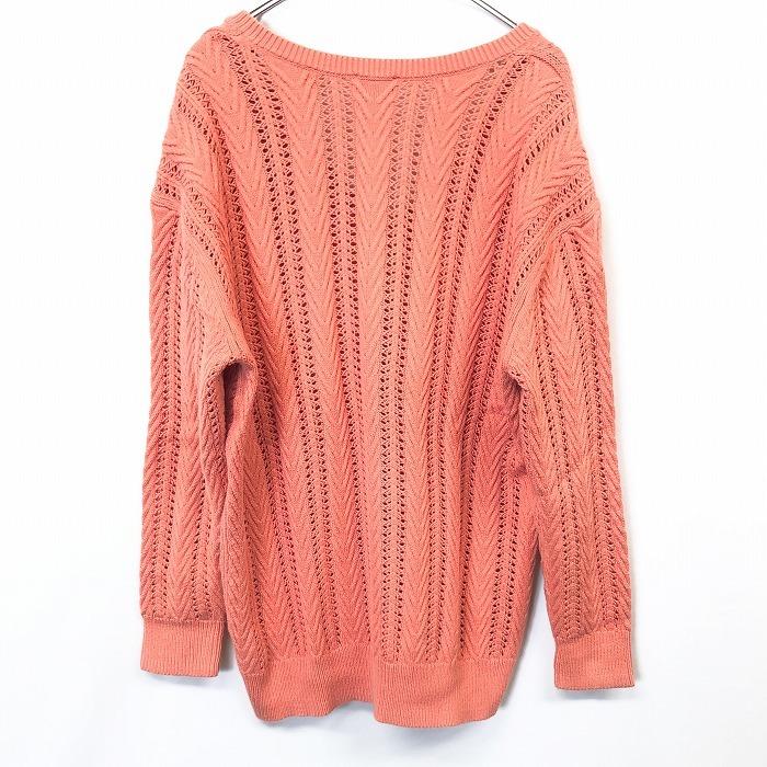 GAP ギャップ XS レディース 女性 ざっくり編み プルオーバー ニット セーター Vネック 長袖 ロングスリーブ 綿100% サーモンピンク : Undo Rowa ヤフー店 - 通販 ...