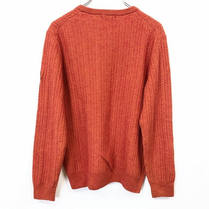 ハッシュパピー HUSH PUPPIES プルオーバー ケーブル アラン ニット セーター 丸首 長袖 ウール×ナイロン M メランジ オレンジ レディース : Undo Rowa ヤフー店 ...