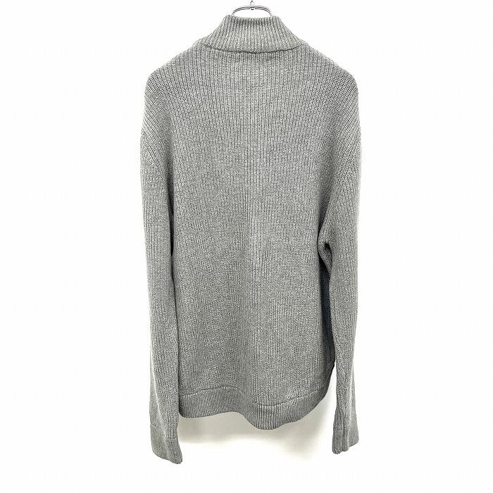 ZARA ザラ リブニットジャケット カーディガン 長袖 無地 ハイネック ダブルジップ 裏地無し 綿100% L ヘザーグレー レディース(メンズ？) : Undo Rowa ヤフー店 ...