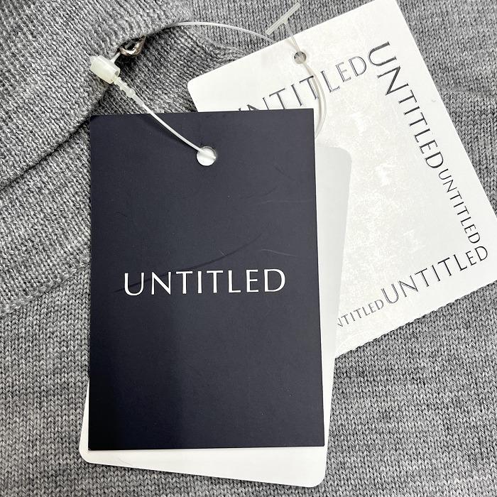 アンタイトル 【新品】UNTITLED ニットTシャツ タートルネック セーター 無地 半袖 スリムフィット ウール100% 2 ヘザーグレー レディース :WS00318:Undo Rowa ...