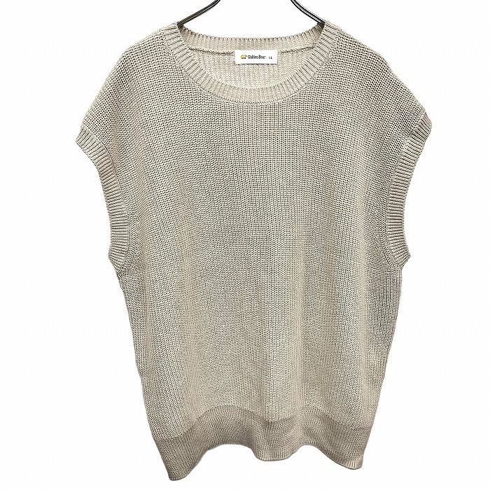 Golden Bear ゴールデンベア リブニット ベスト ノースリーブセーター 無地 丸首 アクリル×綿 LL グレーベージュ系 メンズ(レディース？) : Undo Rowa ヤフー店 ...