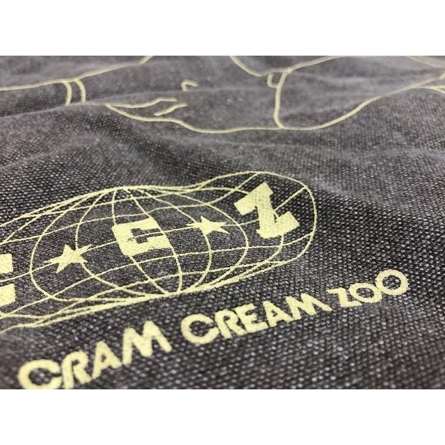 クラムクリーム cram cream エコバッグ トートバッグ 象のプリント 鞄 かばん カバン グレーベージュ : Undo Rowa ...