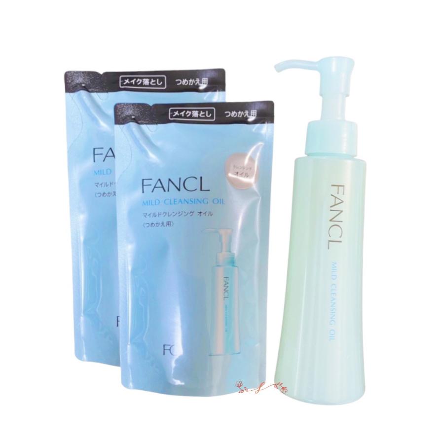 FANCL fancl ファンケルマイルドクレンジング オイル [ボトル]120mL×1本+[つめかえ用]115mL×2袋 マイクレ メイク落とし ファンケル 正規品 : une fleur ...