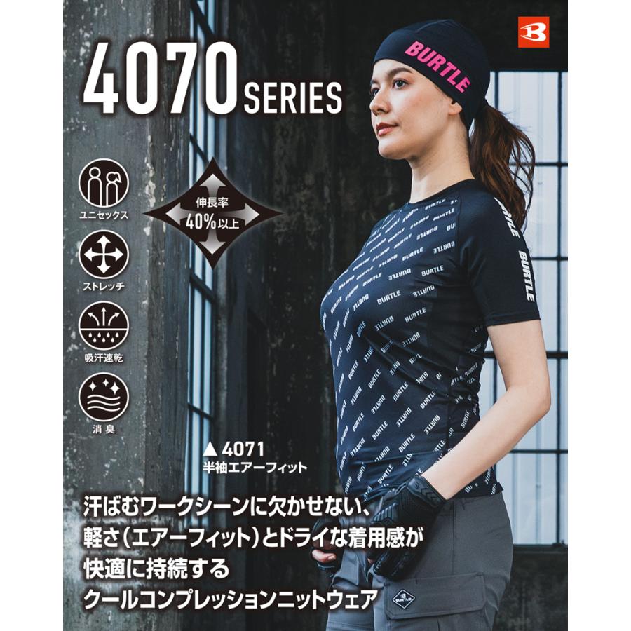 BURTLE \P5倍／【ネコポス送料無料】 バートル 4071 エアーフィット ユニセックス 半袖インナー 春夏 ストレッチ 吸汗速乾 UVカット コンプレッション : 作業服のユニバース ...