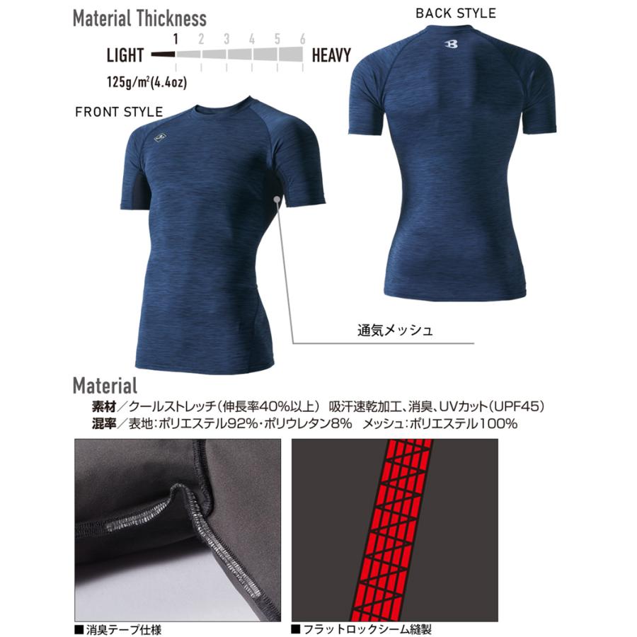 BURTLE \P5倍／【ネコポス送料無料】 バートル 4071 エアーフィット ユニセックス 半袖インナー 春夏 ストレッチ 吸汗速乾 UVカット コンプレッション : 作業服のユニバース ...