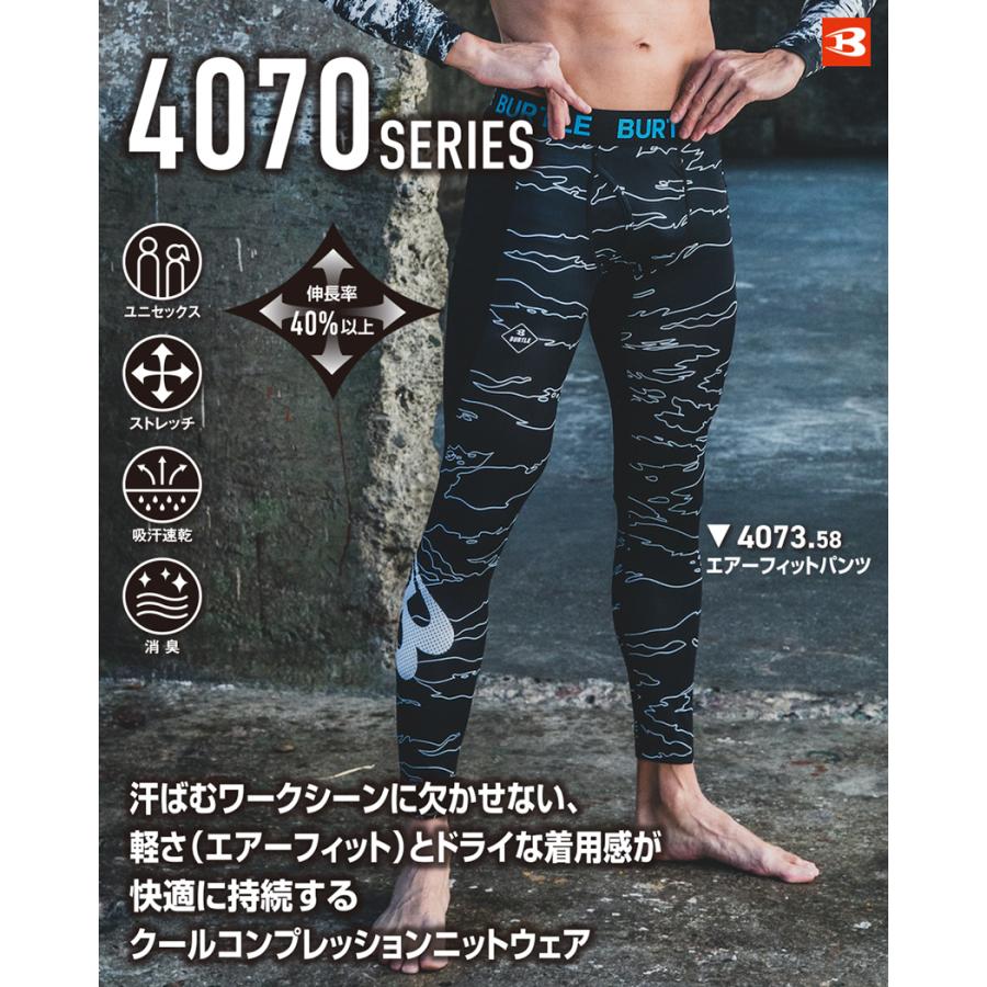 BURTLE \P2倍／【ネコポス送料無料】 バートル 4073 エアーフィットパンツ 春夏 ユニセックス インナー ストレッチ 吸汗速乾 UVカット コンプレッション スパッツ : 作業服の ...