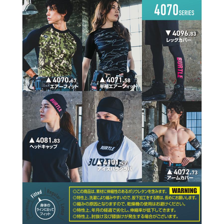BURTLE \P2倍／【ネコポス送料無料】 バートル 4073 エアーフィットパンツ 春夏 ユニセックス インナー ストレッチ 吸汗速乾 UVカット コンプレッション スパッツ : 作業服の ...