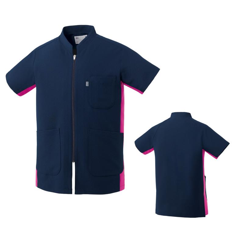 MIZUNO ミズノ ファスナースクラブ 男女兼用 医療 白衣 MZ-0403 看護師 ナース 介護士 病院 クリニック 医者 メンズ レディース ストレッチ 制電 消臭 mizuno ...