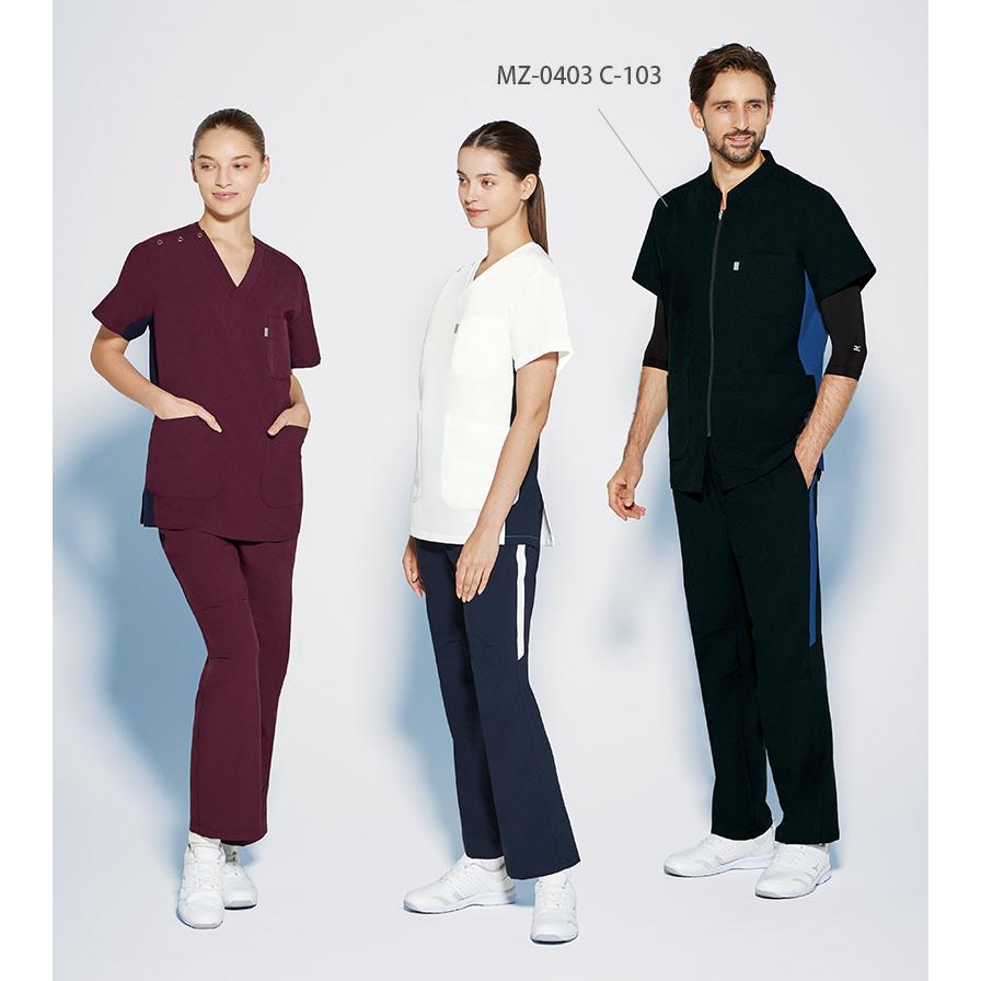 ミズノ スクラブ 男女兼用 医療 白衣 MZ-0404 看護師 ナース 介護士 病院 クリニック 医者 メンズ レディース ストレッチ 制電 消臭 mizuno : 101-mz0404 ...