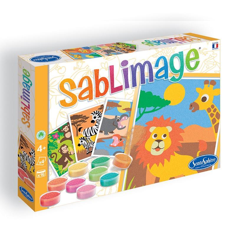 Sablimage サブリマージュ 砂絵 サンドアート セット フランス製 （イラスト：アフリカのどうぶつ）コンセプトBOX 日本正規品 16 ...