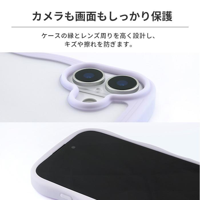 UNiCASE 【2025新型iPhone】iPhoneケース スマホケース 韓国 人気 トレンド 透明 クリア 背面型 ウェーブ型 なみなみ うねうね SNS映え プチプラ パステルカラー ...