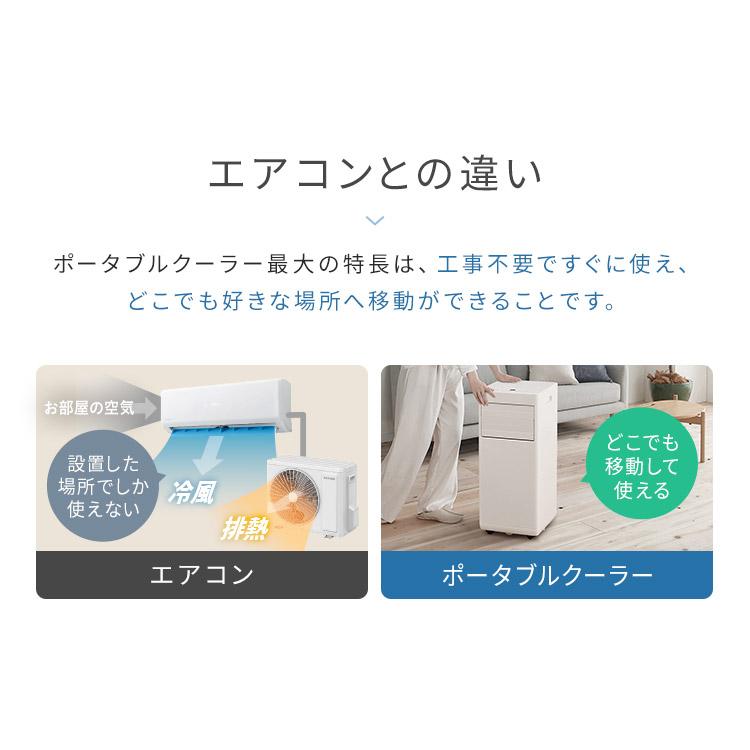スポットクーラー 工事不要 ポータブルクーラー 移動式 一体型 エアコン airwill 2.2kW 冷風 除湿 コンパクト IPP-2224S アイリスオーヤマ : 100607 : ゆにで ...