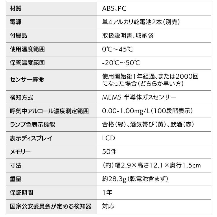 アルコールチェッカー 携帯型 アイリスオーヤマ アルコール検知器 非接触 吹きかけ式 検温 サーマルカメラ 飲酒運転防止 ポータブル IR-AC002 :102875:ゆにでのこづち ...