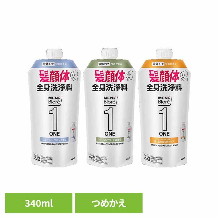 Biore メンズビオレ ONE オールインワン全身洗浄料 つめかえ用 340ml Kao 花王 : ゆにでのこづち Yahoo!店 - 通販 - Yahoo!ショッピング