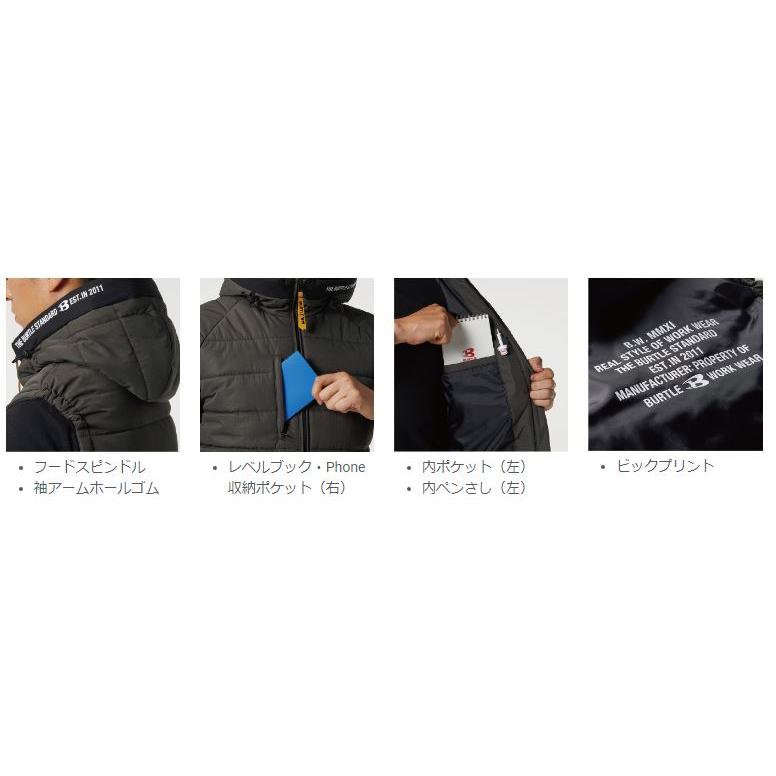 BURTLE 【即納】バートル BURTLE 5034 防寒 フーディーベスト : ユニフォームアリス Yahoo!店 - 通販 - Yahoo!ショッピング