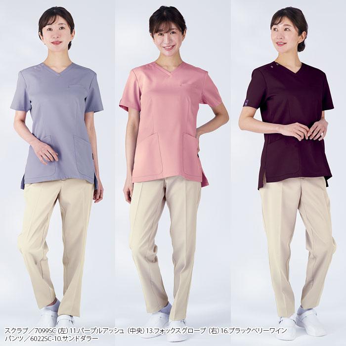 PANTONE スクラブパンツ 白衣 医療 6022SC レディース FOLK パントン クリニック ナース 歯科 ナースパンツ : ビズ ...