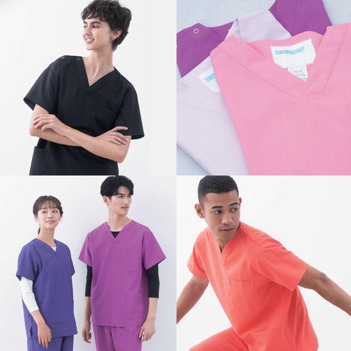 KAZEN カゼン スクラブ 医療 白衣 133 兼用 メンズ レディース 男性 女性 SEK 医師 ナース クリニック : ビズタイム - 通販 - Yahoo!ショッピング