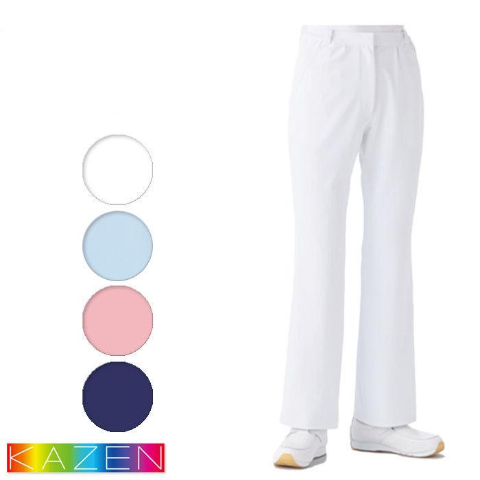 KAZEN カゼン レディススラックス ブーツカットパンツ 195-20〜28 女性用 制菌 ストレッチ 白衣 (旧 AP-RON アプロン) : ビズタイム - 通販 - Yahoo!ショッピング