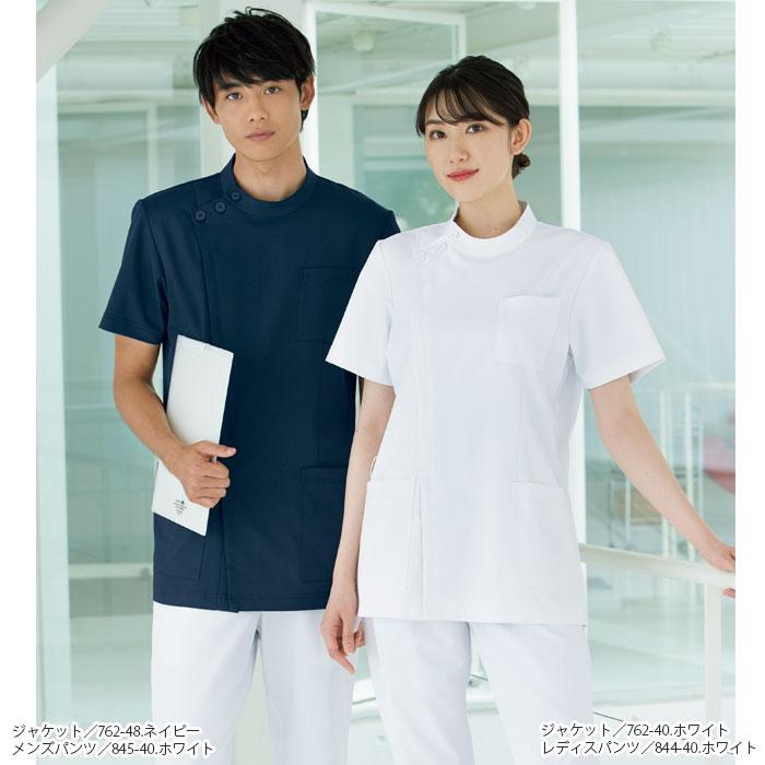 KAZEN カゼン ジャケット ケーシー 男女兼用 医療 白衣 762-40〜48 半袖 ストレッチ KC 医務衣 ドクター ナース 病院 制服 : ビズタイム - 通販 - Yahoo!ショッピング