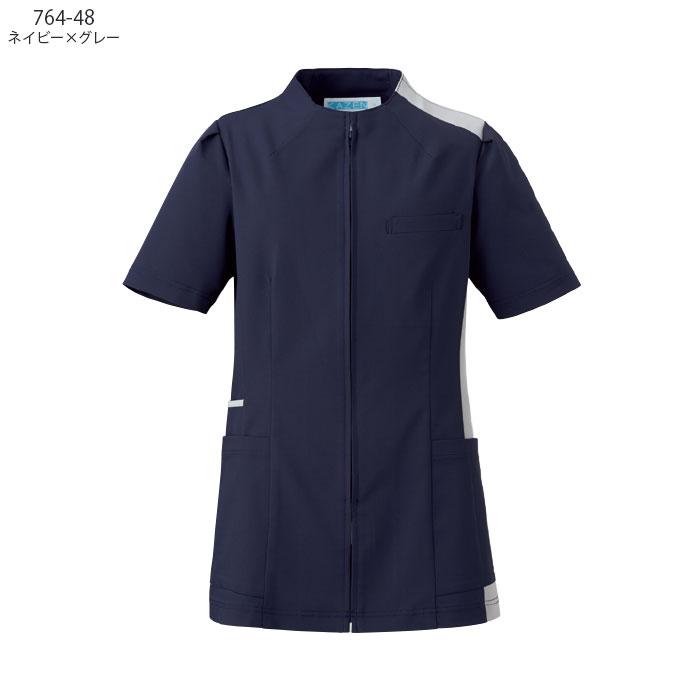 KAZEN カゼン ナースジャケット レディース 医療 白衣 764-41〜48 ストレッチ 看護 病院 ナース メディカル : ビズタイム - 通販 - Yahoo!ショッピング