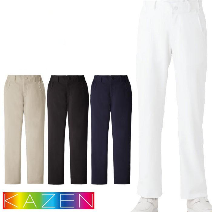 KAZEN カゼン パンツ 医療 白衣 CIS810 レディース ストレート 脇ゴム ナースパンツ 女性 制菌 ストレッチ : ビズタイム - 通販 - Yahoo!ショッピング