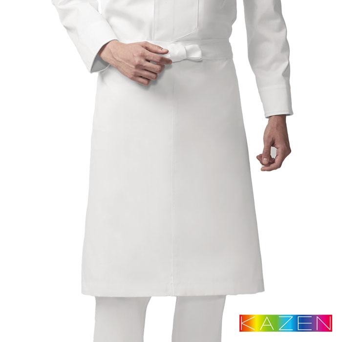 KAZEN 492-70 腰下エプロン 白 兼用 飲食店 和食 厨房 制服 ユニフォーム エプロン ミドル丈 調理前掛 防汚加工 カゼン アプロン : ビズタイム - 通販 - Yahoo ...