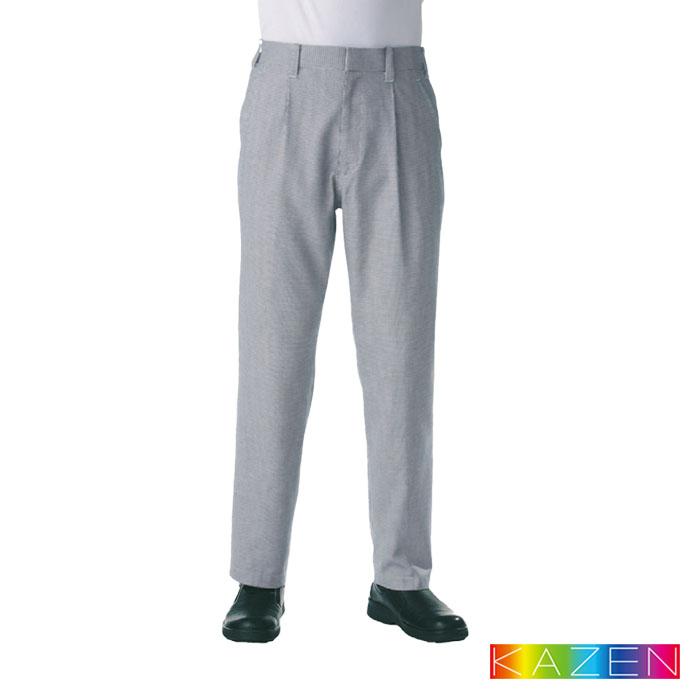KAZEN 830-91 男女兼用 スラックス パンツ 千鳥格子 チェック 厨房 制服 ユニフォーム ズボン 飲食店 カゼン 旧 AP-RON : ビズタイム - 通販 - Yahoo!ショッピング