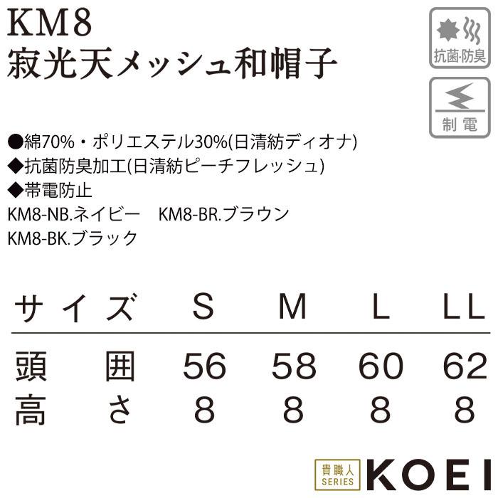 和帽子 メッシュ 帽子 和食 寿司職人 小判型 興栄繊商 KOEI KM8 : ビズタイム - 通販 - Yahoo!ショッピング