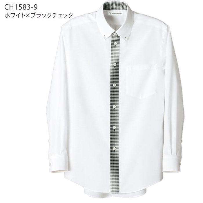 ボタンダウンシャツ 長袖 男女兼用 CH1583 セブンユニフォーム : ビズタイム - 通販 - Yahoo!ショッピング