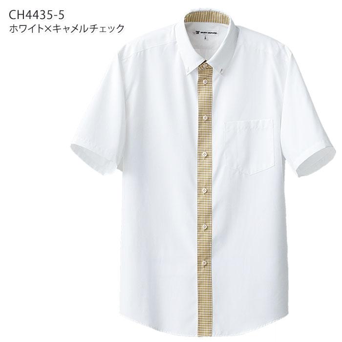 ボタンダウンシャツ 半袖 男女兼用 CH4435 セブンユニフォーム : ビズタイム - 通販 - Yahoo!ショッピング