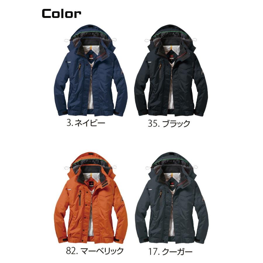 BURTLE 4L-5L バートル 防寒ブルゾン 7210 男女兼用 ジャケット ジャンパー 大型フード付 軽量 保温 防風 帯電防止 アウトドア 冬 防寒着 作業着 7210シリーズ ...