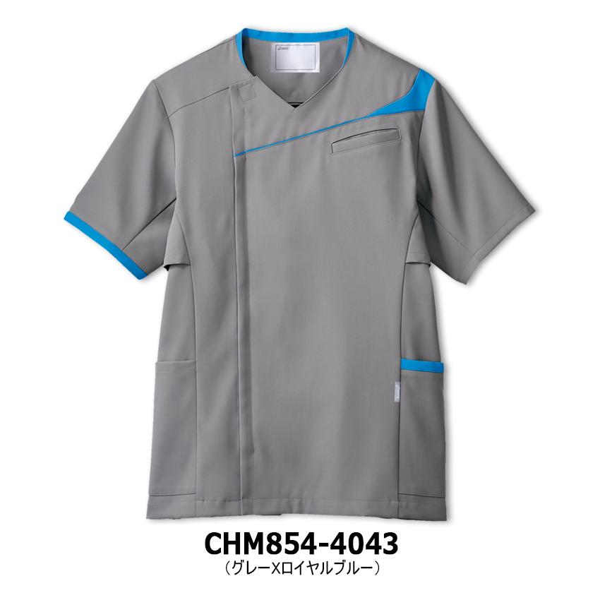 ASICS スクラブ 医療 白衣 アシックス CHM854 メンズ 半袖 制菌 制電 吸汗 防汚 透け防止 メディカル asics 住商モンブラン : Uniform Japan - 通販 ...