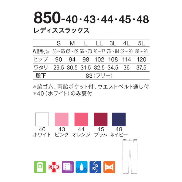 パンツ 850-40 レディース 制菌 制電 吸汗 透け防止 ストレッチ 医療 白衣 看護 介護 スリム ストレート KAZEN MEDICAL : Uniform Japan - 通販 ...