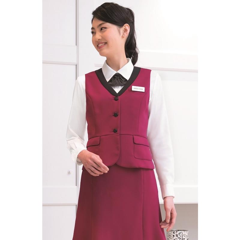 HANECTONE Counter Biz ベスト 9759 5号〜19号 レディース パイピング 制服 受付 ホテル ブライダル カーディーラー ショールーム ハネクトーン早川 ...