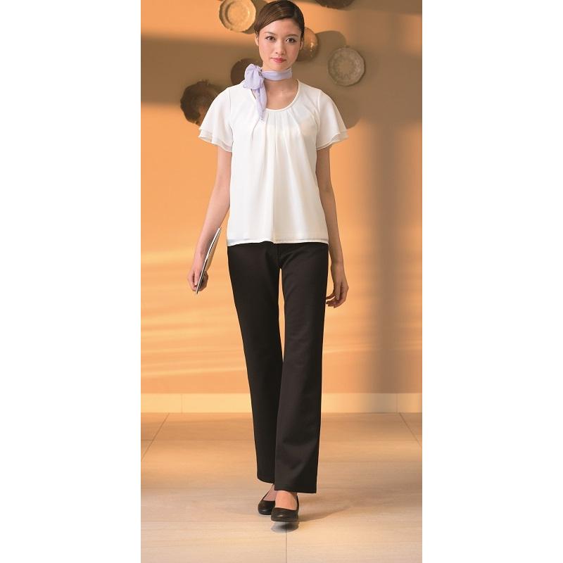 HANECTONE Counter Biz パンツ WP856 セミフレアパンツ 7号〜17号 レディース 制服 ユニフォーム エステ ...