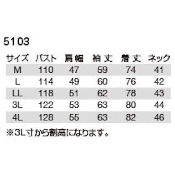 バートル BURTLE 春夏 5103 長袖シャツ 男女兼用 M-LL 全4色 :f000974:Uniform Japan - 通販 - Yahoo!ショッピング