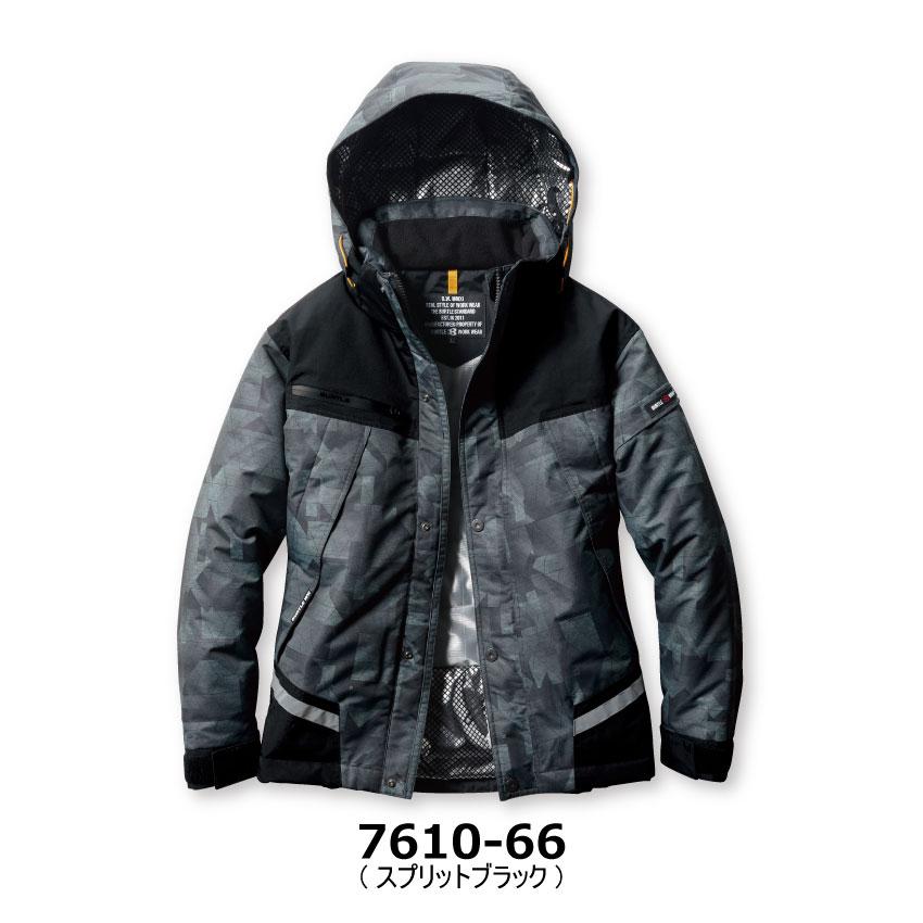 BURTLE バートル 防水防寒ジャケット 7610 SS−LL 防寒着 大型フード付き メンズ レディース 男女兼用 秋冬 反射材付き 暖かい かっこいい 耐水圧10000mm ...