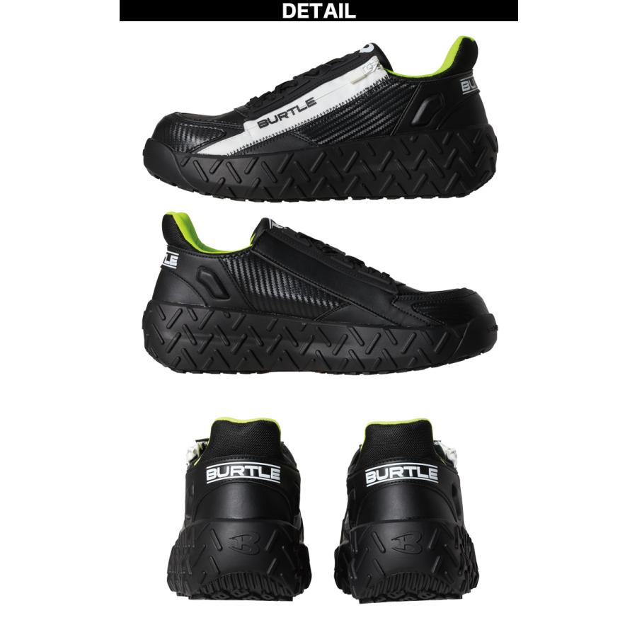 BURTLE 2024年秋冬新作 バートル 3301 セーフティスニーカー 安全靴 耐滑耐油 ハイカット 鉄製先芯 サイドファスナー XS~XL メンズ ユニセックス 男女兼用 : 空調服 ...