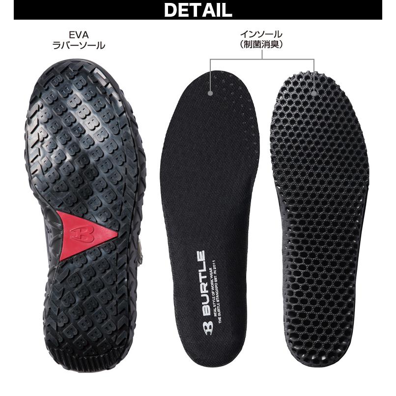 BURTLE 2024年秋冬新作 バートル 3301 セーフティスニーカー 安全靴 耐滑耐油 ハイカット 鉄製先芯 サイドファスナー XS~XL メンズ ユニセックス 男女兼用 : 空調服 ...