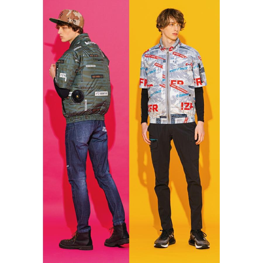 I'Z FRONTIER アイズフロンティア 電動ファン用ウェア 10045 90014 90015 ウォッシャブルファン・モバイルバッテリー 半袖ジャケット フルハーネス対応 チタン ...