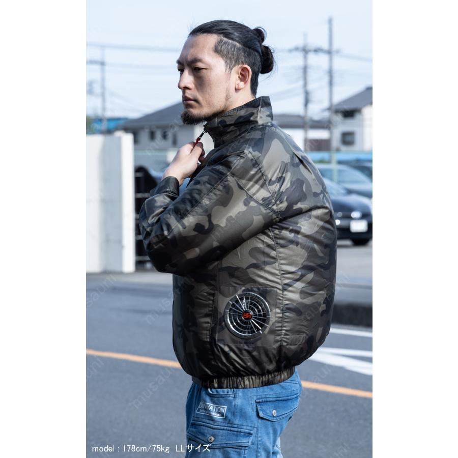 HOOH 快適ウェア サイドファン長袖ジャケット V7712 6L 8L 大きいサイズ 単品 ※服のみ 撥水加工 UVカット 消臭テープ カモフラ おしゃれ 作業着 作業服 村上被服 : 空調 ...