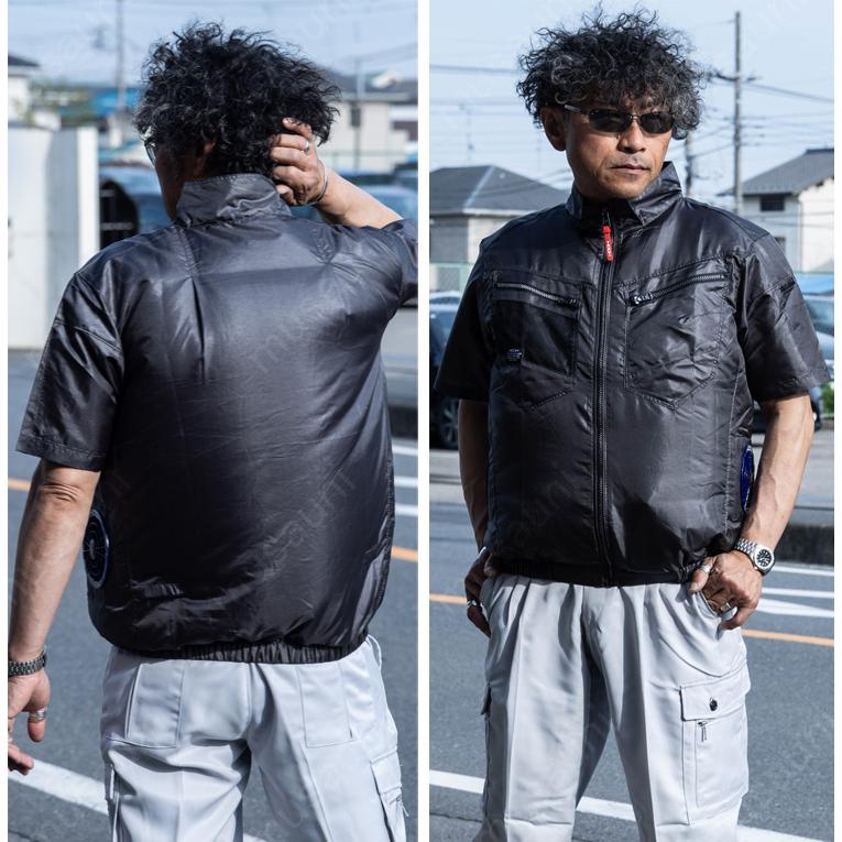 HOOH 快適ウェア サイドファン半袖ジャケット V7717 6L 8L大きいサイズ 単品 ※服のみ 撥水加工 UVカット 消臭テープ 迷彩 カモフラ おしゃれ 作業着 作業服 村上被服 ...