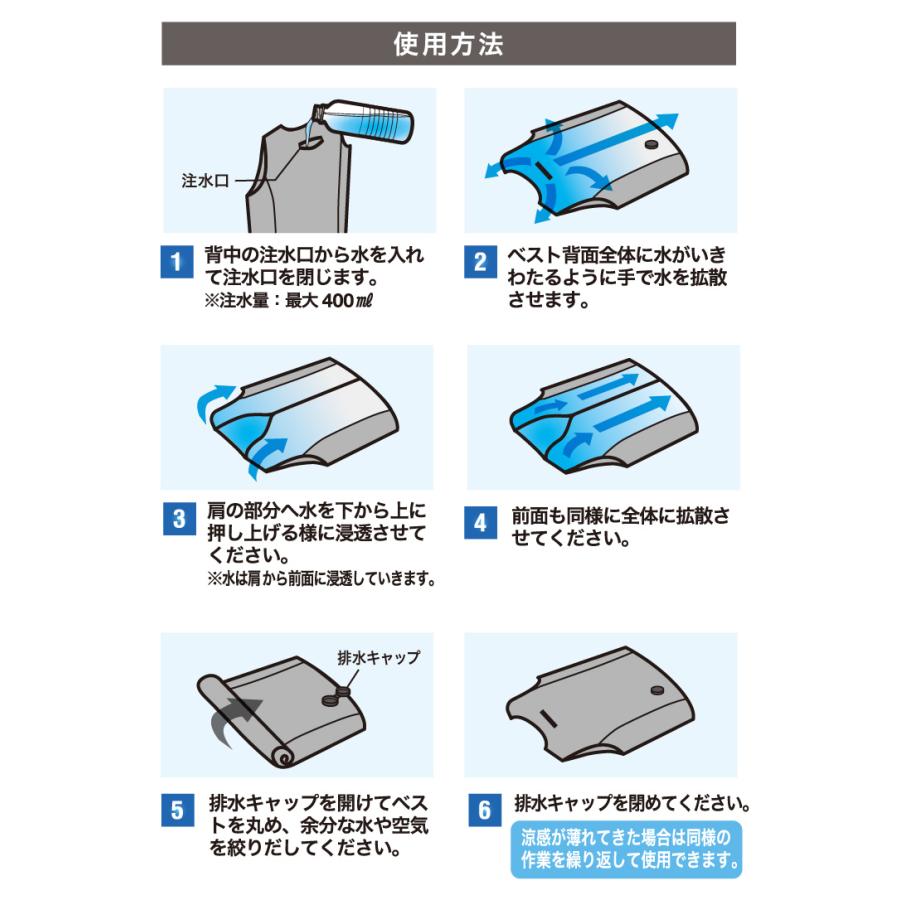 bigborn AQUA TEC アクアウォーターベスト AT301 接触冷感 中芯抗菌加工 サイドストレッチ 春夏 作業服 作業着 熱中症 ...