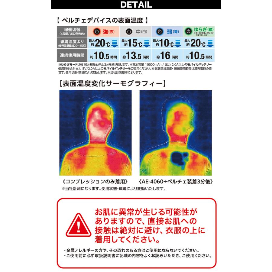 2025年新商品 空調風神服 コーコス エコ・ポルトクール 日傘遮熱ベスト AE-4069 GP-854 ペルチェセット 電動ファン用ウェア ※バッテリー・ファン別売り : 空調服・ファン付き ...