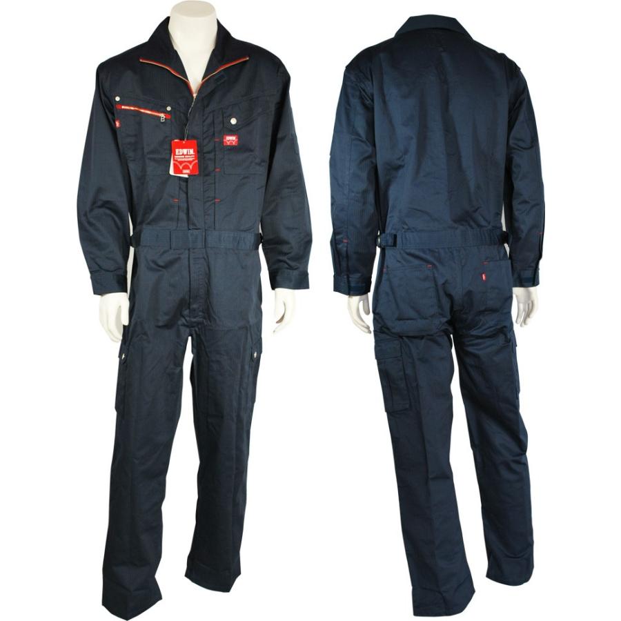 通年 長袖ツナギ 作業服 作業着 年間対応ツヅキ服 エドウイン EDWIN 31-81002 :059-31-81002:空調服・ファン付き作業着取扱店 ユニフォーム百科 - 通販 ...